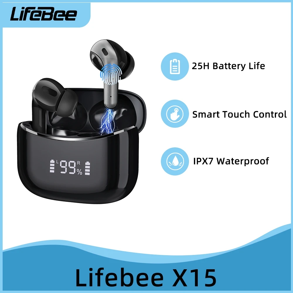 Lifebee X15 Wireless Earbuds Waterproof Tws Stereo Earphones Bluetooth ...