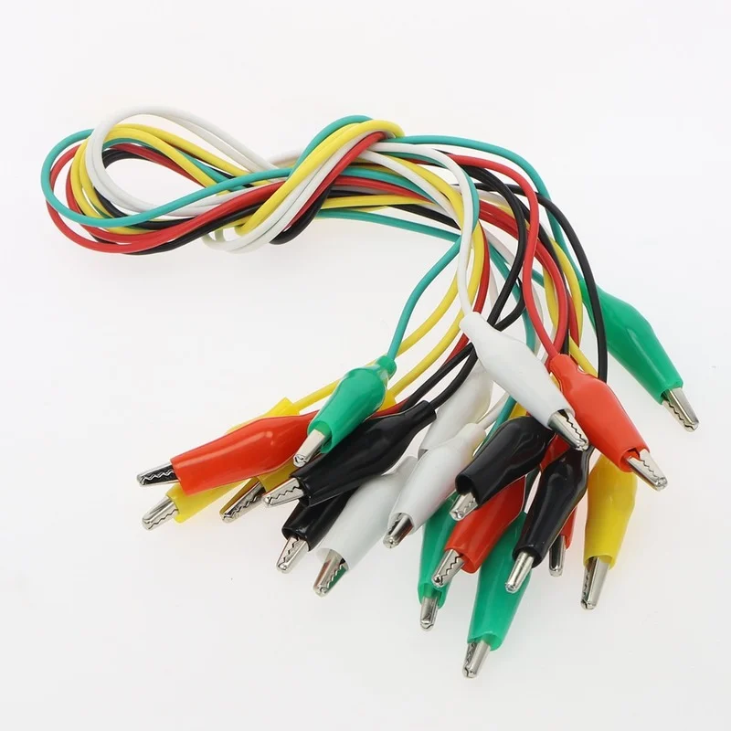 10Pcs Alligator Clips Electrical DIY Test Leads Alligator Double-ended ...