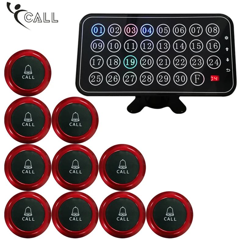 30 Groups Number Wireless Waiter Calling Bell System Restaurant Service ...