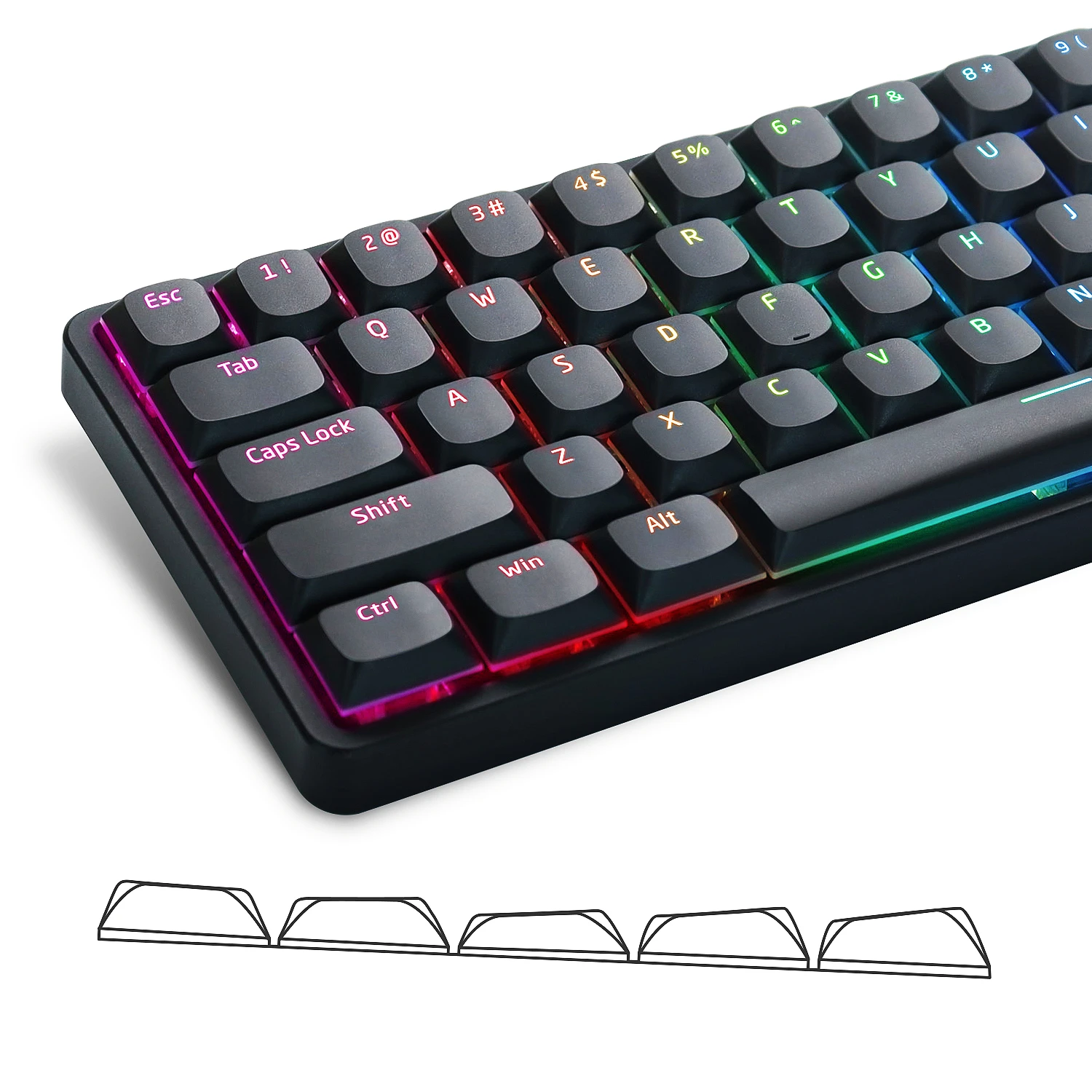 Pbt Personalizado Baixo Perfil Keycaps 117 Teclas Xvx Horizon Keycaps ...