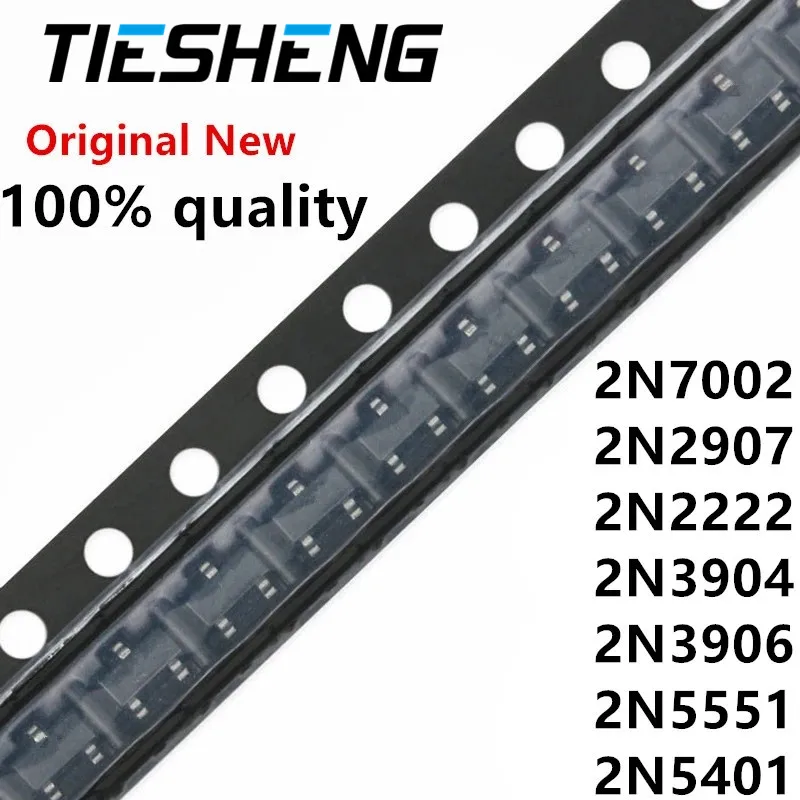 100PCS-2N7002LT1G-2N7002-SOT-SOT-23-SMD-702-MMBT2907A-2F-2N2222-1P ...