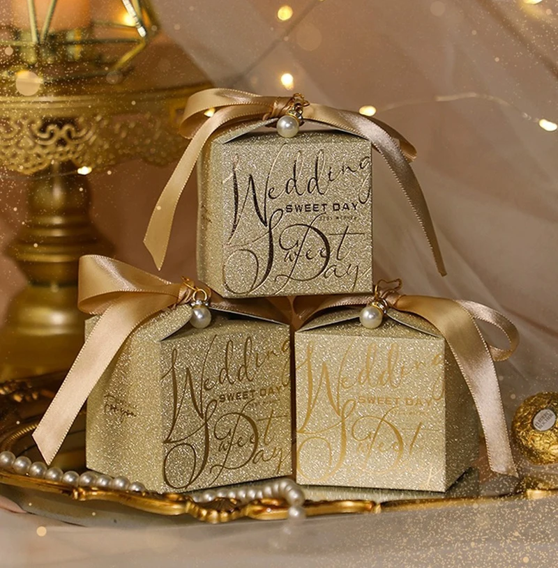 Wedding-Candy-Box-Chocolate-Treat-Gift-Paper-Boxes-with-Ribbons-Pearl ...