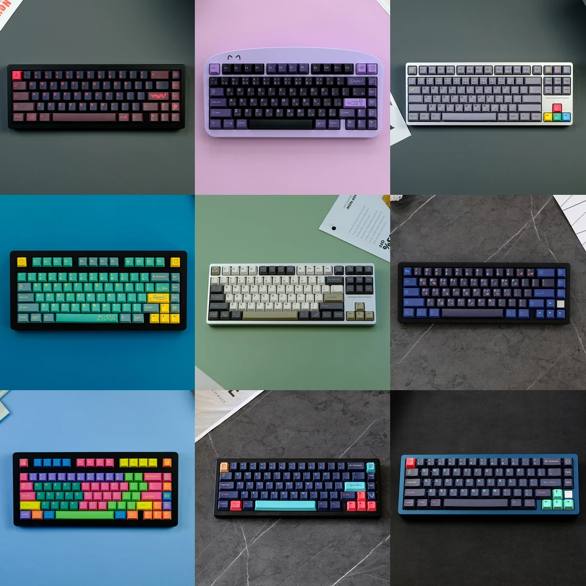 129 Key Clone Gmk Baltic Olive 8001 Metropolis Keycaps Pbt Keycaps Dye ...
