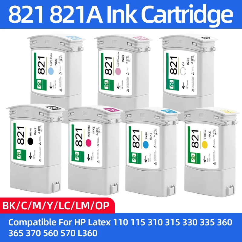 400ML 821 821A Ink Cartridge G0Y89A 86A 87A 92A Compatible For HP Latex ...
