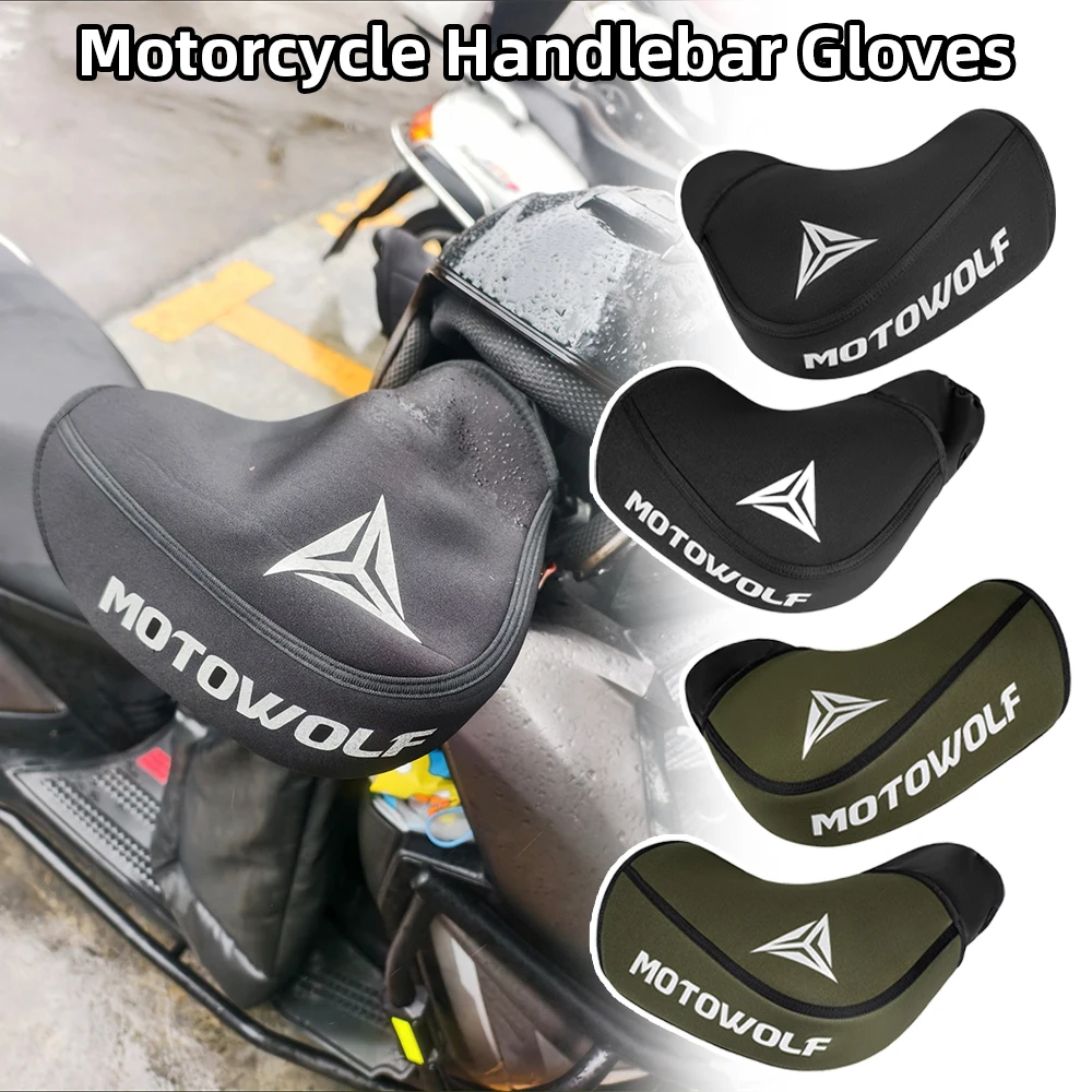 1 Pair Motorcycle Handlebar Muffs Winter Cycling Gloves Waterproof ...