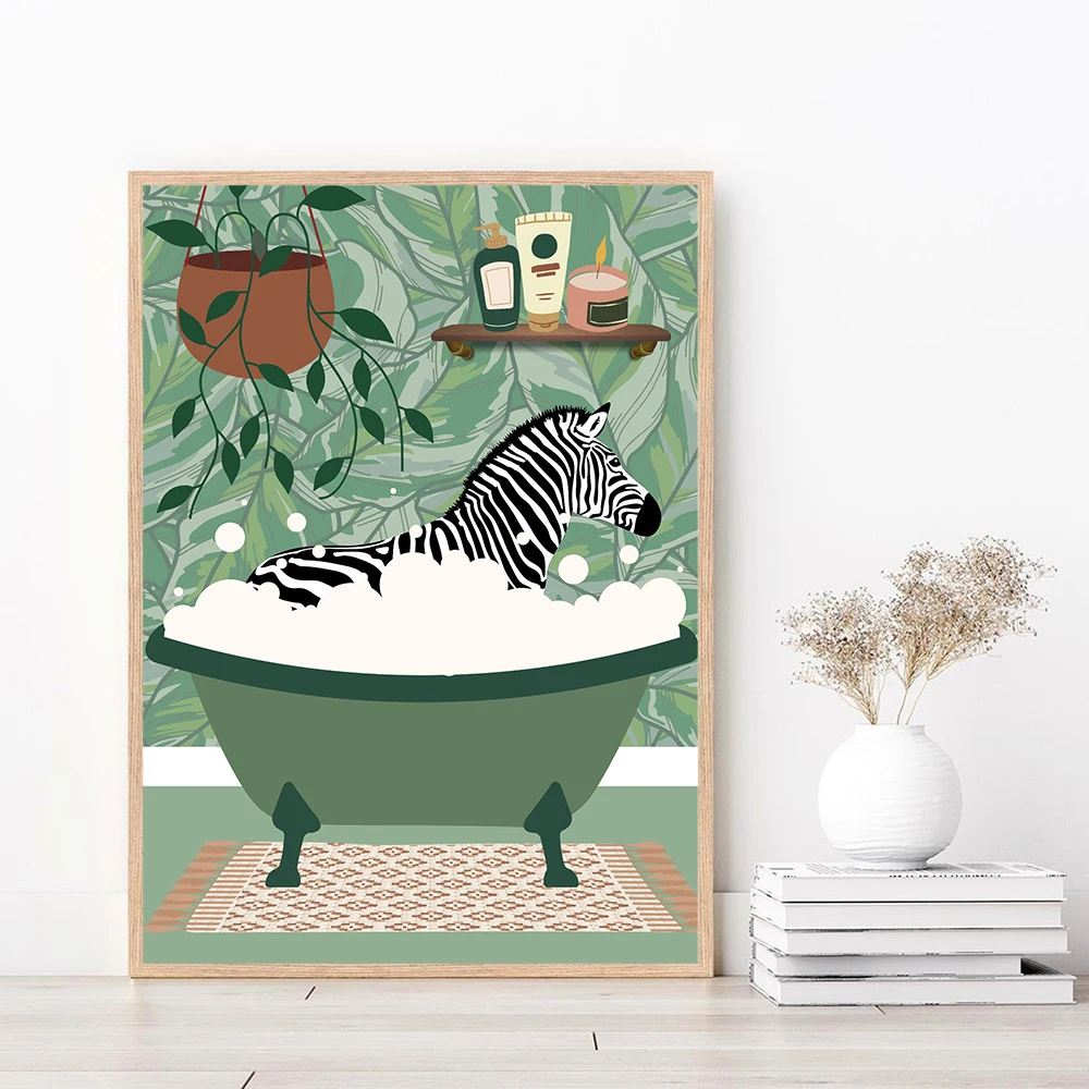 Bathtub Zebra Bathroom Themes