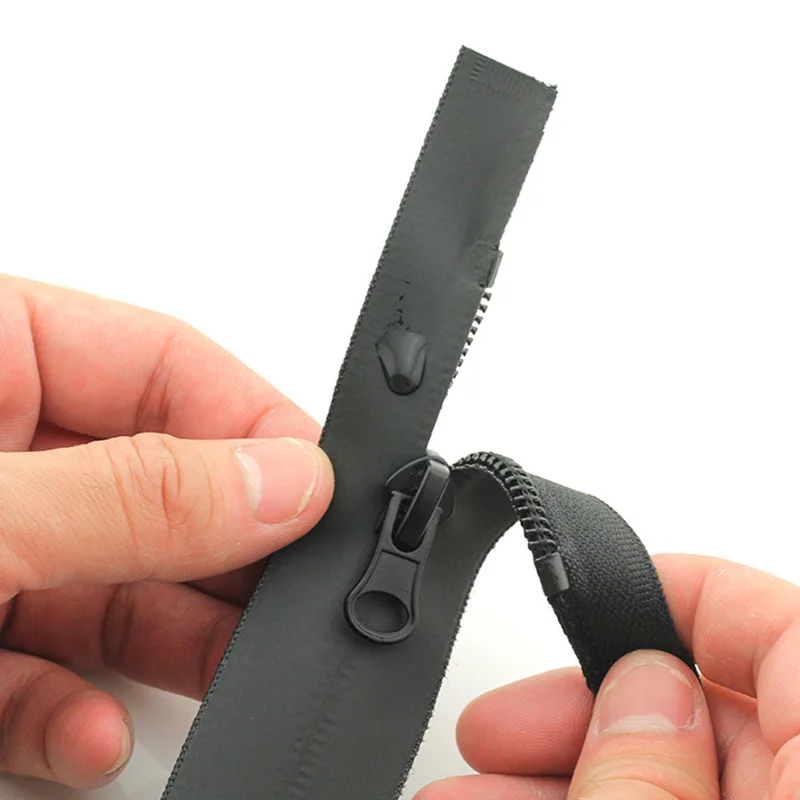 5-Black-Waterproof-Nylon-Zipper-50-150cm-Open-End-Invisible-Zips-Repair ...