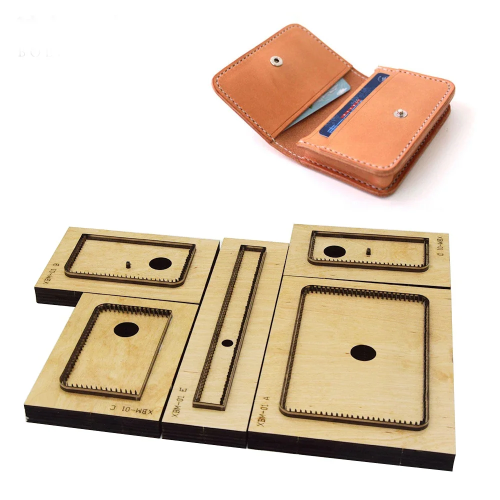 5pcs-set-DIY-leather-craft-women-card-holder-folded-wallet-knife-mould ...