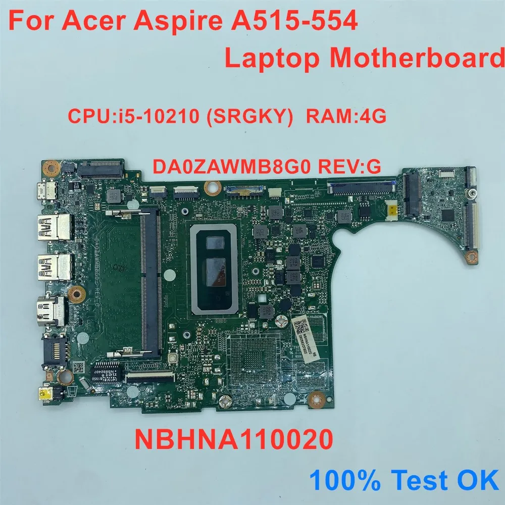 Nbhna110020 da0zawmb8g0 rev: g para acer aspire A515 54 placa mãe do ...