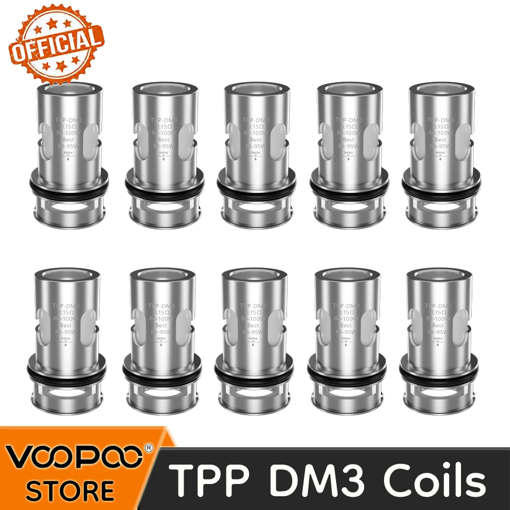 Official Voopoo Tpp Dm3 Mesh Coil Dl 0.15ohm 80-100w For Voopoo Drag X Plus Drag X S Pro Drag 3 ...