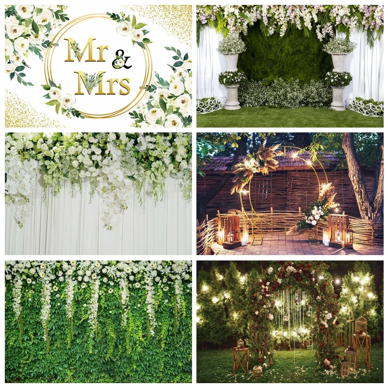 Wedding Backdrop Photocall Spring Flower Bloom Floral Birthday Party ...