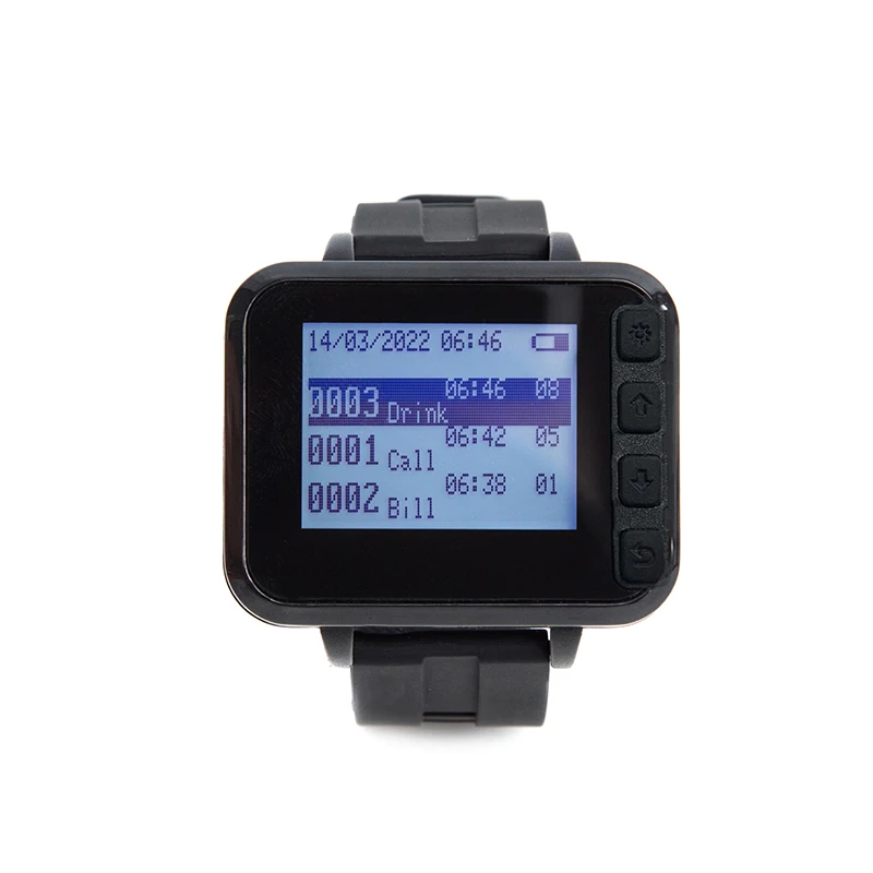 K-300PLUS-433-92MHz-Watch-Receiver-Wireless-Bell-System-Waiter-Call-Pager-Restaurant-Equipment ...