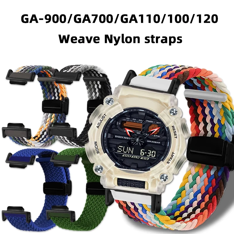 GA900 Woven Nylon Strap for Casio G-SHOCK GA-900 GA110/100 GA-700 ...