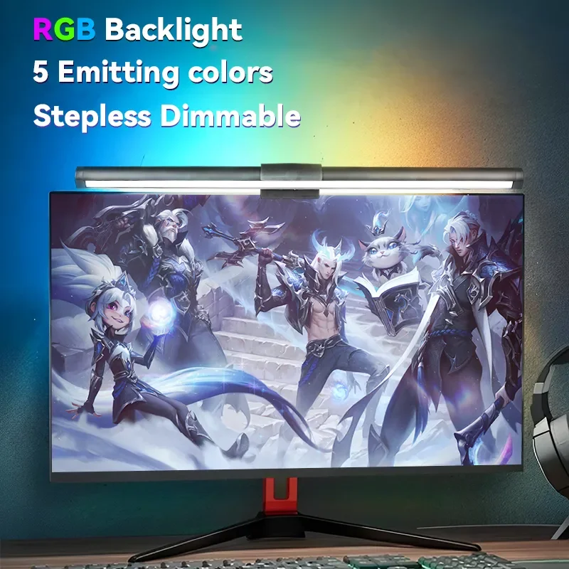 Stepless-Dimming-Led-Desk-Lamp-For-Computer-Monitor-Light-Bar-USB ...