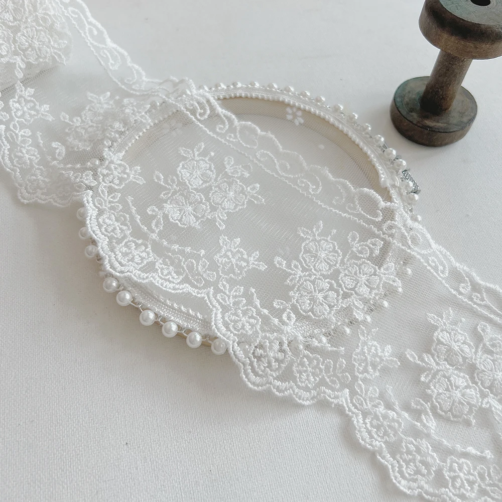 12Yards-10cm-Cotton-Thread-Mesh-Lace-Trims-Nylon-Net-Embroidered ...