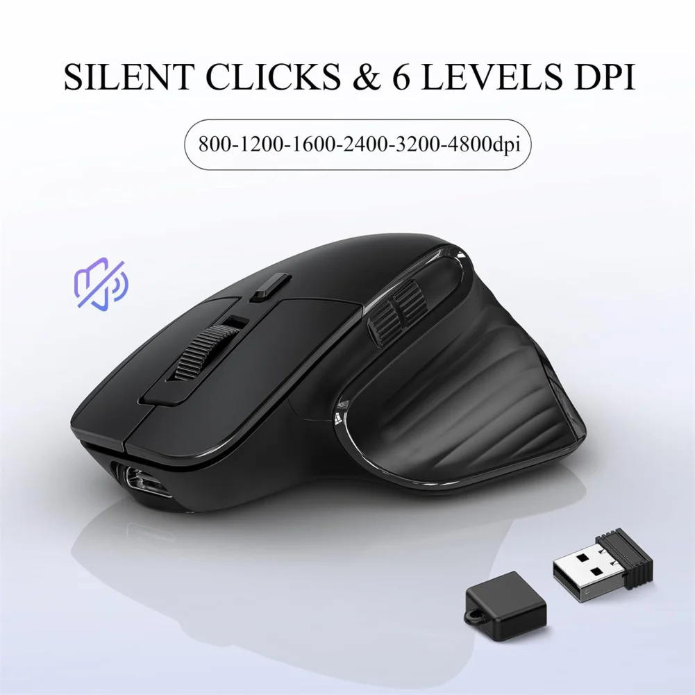 HXSJ-T16-Wireless-Mouse-4800DPI-2-4GHz-Ergonomic-Gaming-Mouse-Silent ...