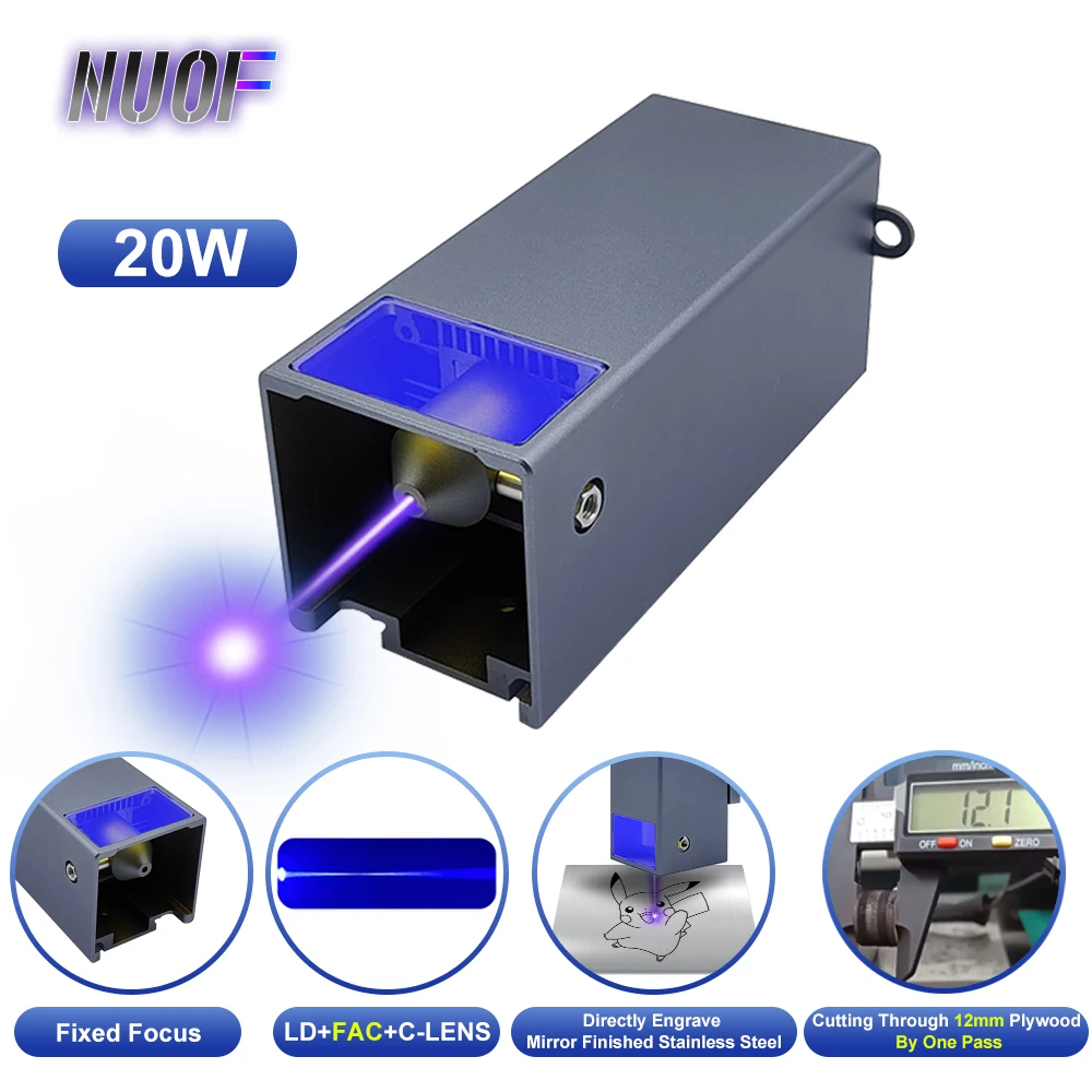 NUOF-450nm-20W-40W-Optical-Power-Laser-Module-24V-4-8LDs-Blue-Laser-CNC ...
