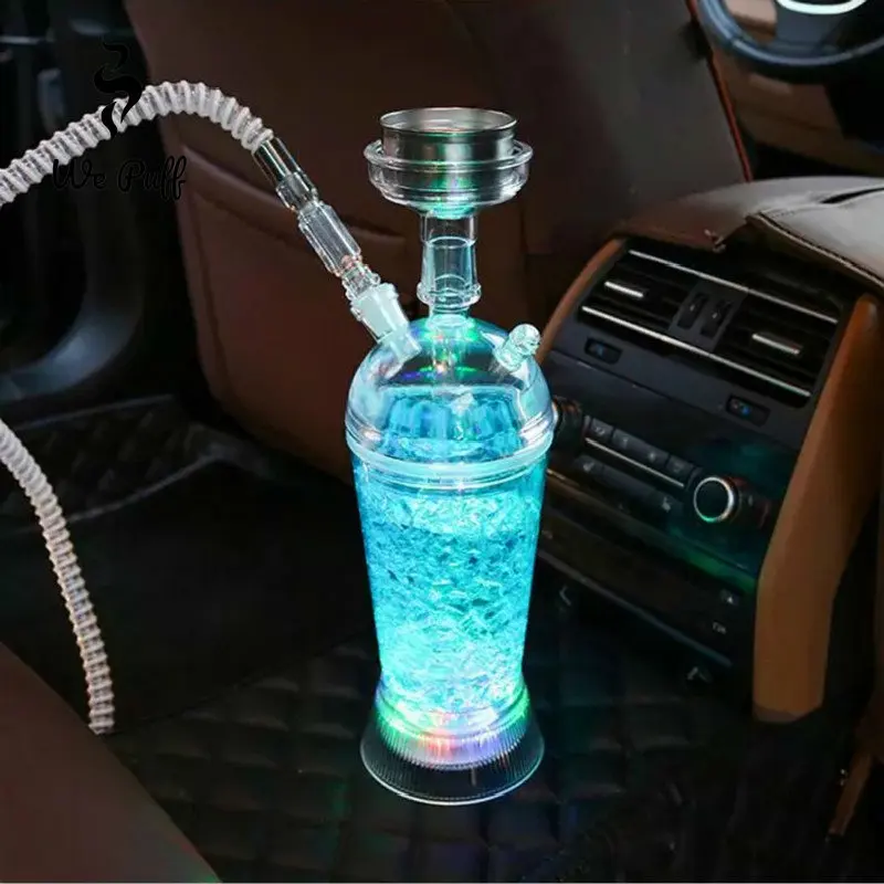 WE-PUFF-Acrylic-LED-Shisha-Hookah-Set-with-Chicha-Bowl-Water-Pipe ...