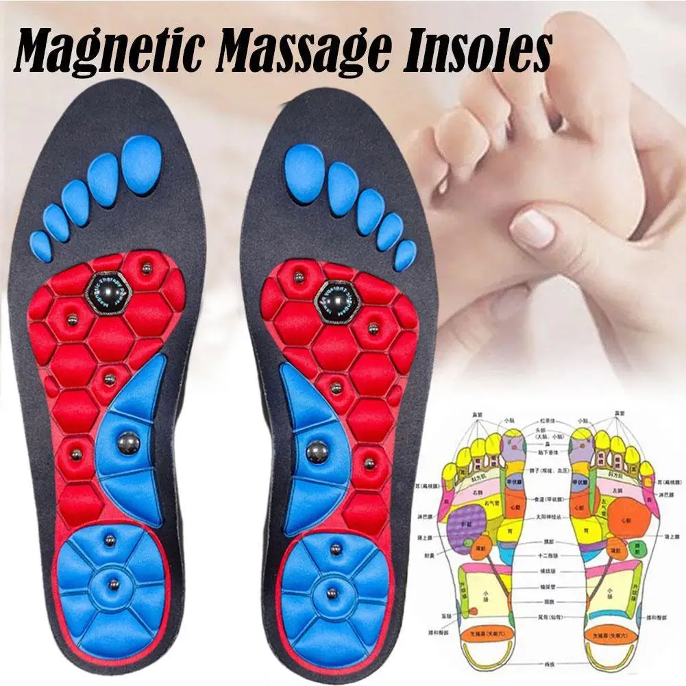 Magnetic-Massage-Insoles-For-Foot-Acupressure-Therapy-Reflexology-Pain ...