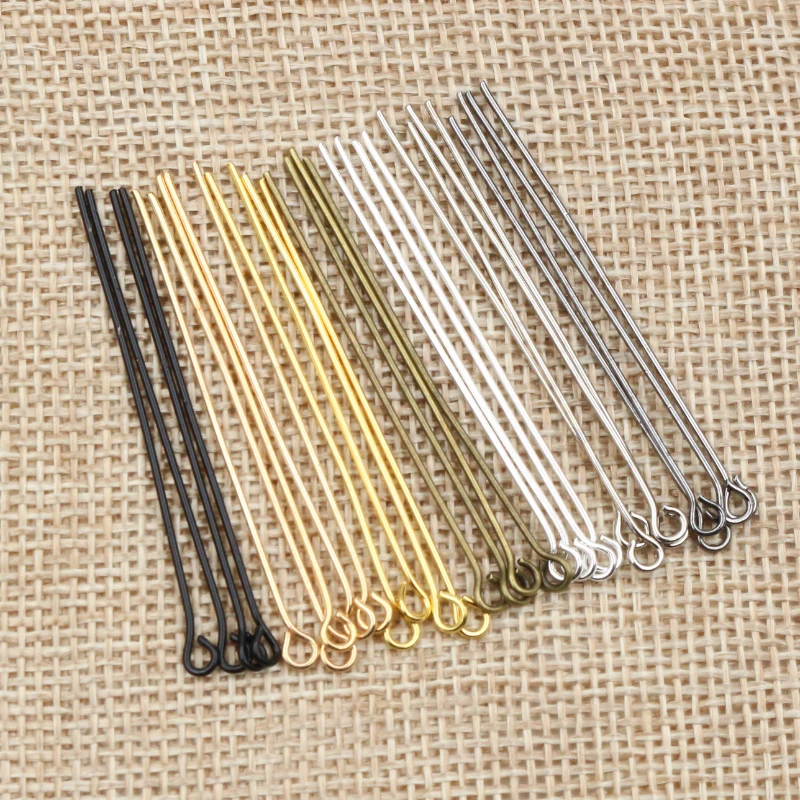 200pcs/bag 16 20 25 30 35 40 45 50mm Eye Head Pins Classic 7 colors ...