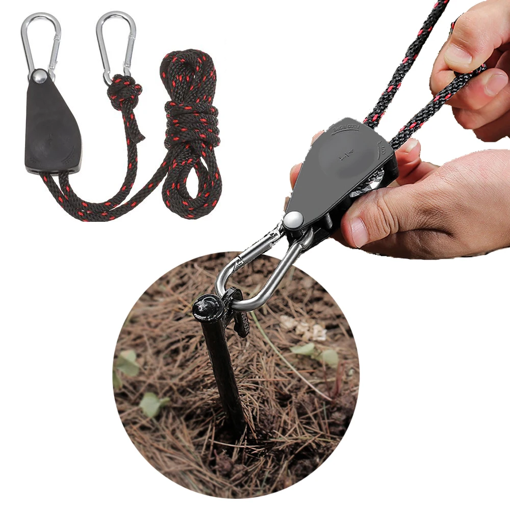 1/8 Camping Awning Wind Rope Tent Hook tension Rope Fastener Fixed ...