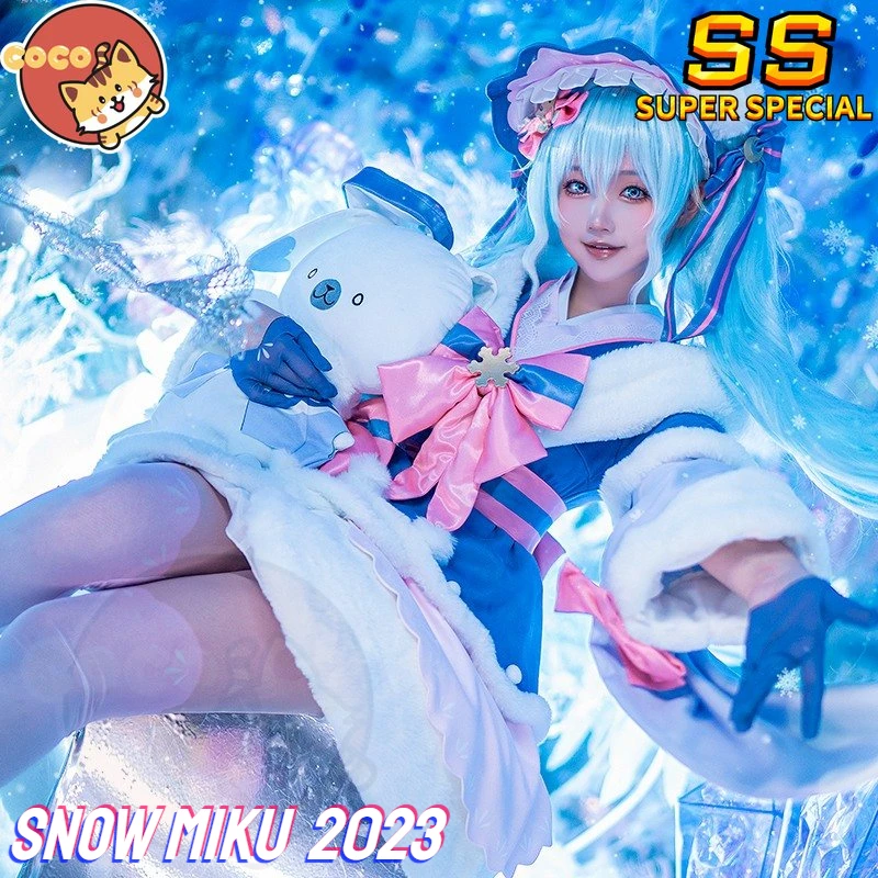 코코스 SS 보컬 로이드 2023 스노우 미쿠 코스프레 의상, 보컬 로이드 코스 미쿠 코스프레, 스노우 미쿠 2023 겨울 여성용 귀여운 의상| | - AliExpress