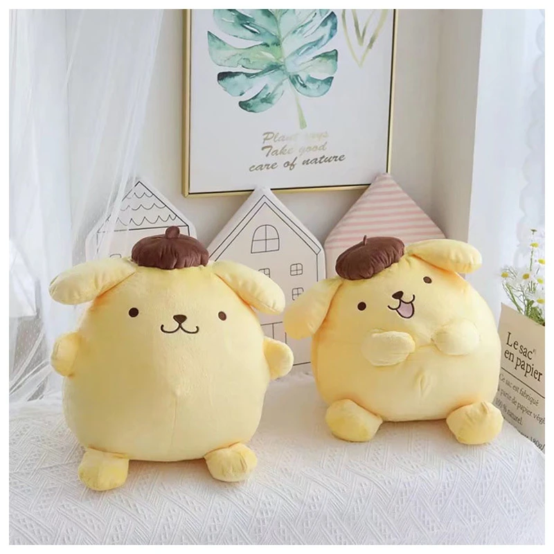 Sanrioed peluche de perro de pompón de dibujos animados, almohada de ...