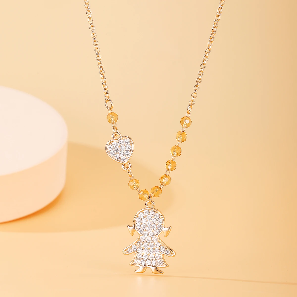 Little-Girl-Shape-Pendant-Necklaces-for-Women-Girls-Charm-Gold-Silver ...
