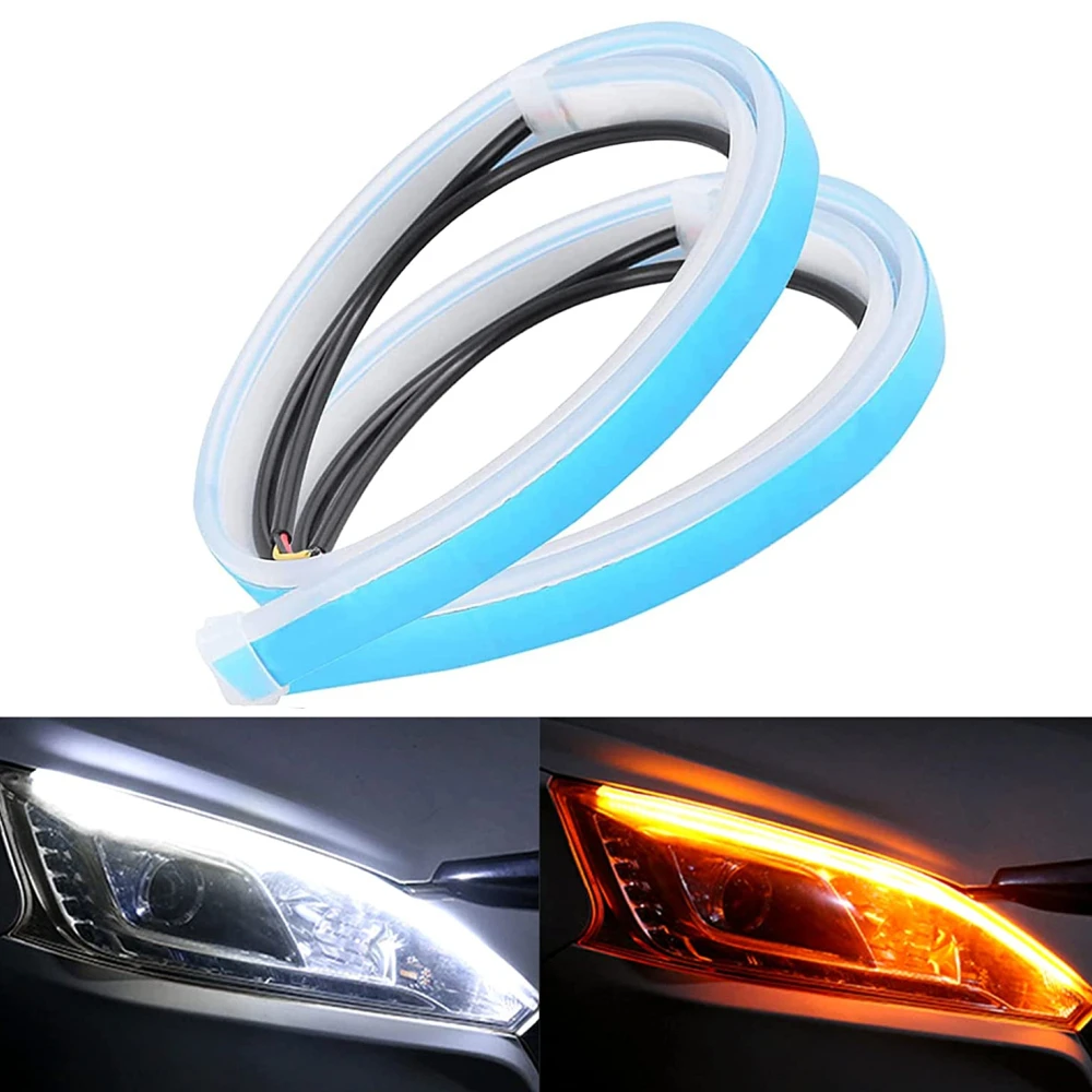 Universal Car Drl Led Waterproof Daytime Running Light Flowing Turn ...