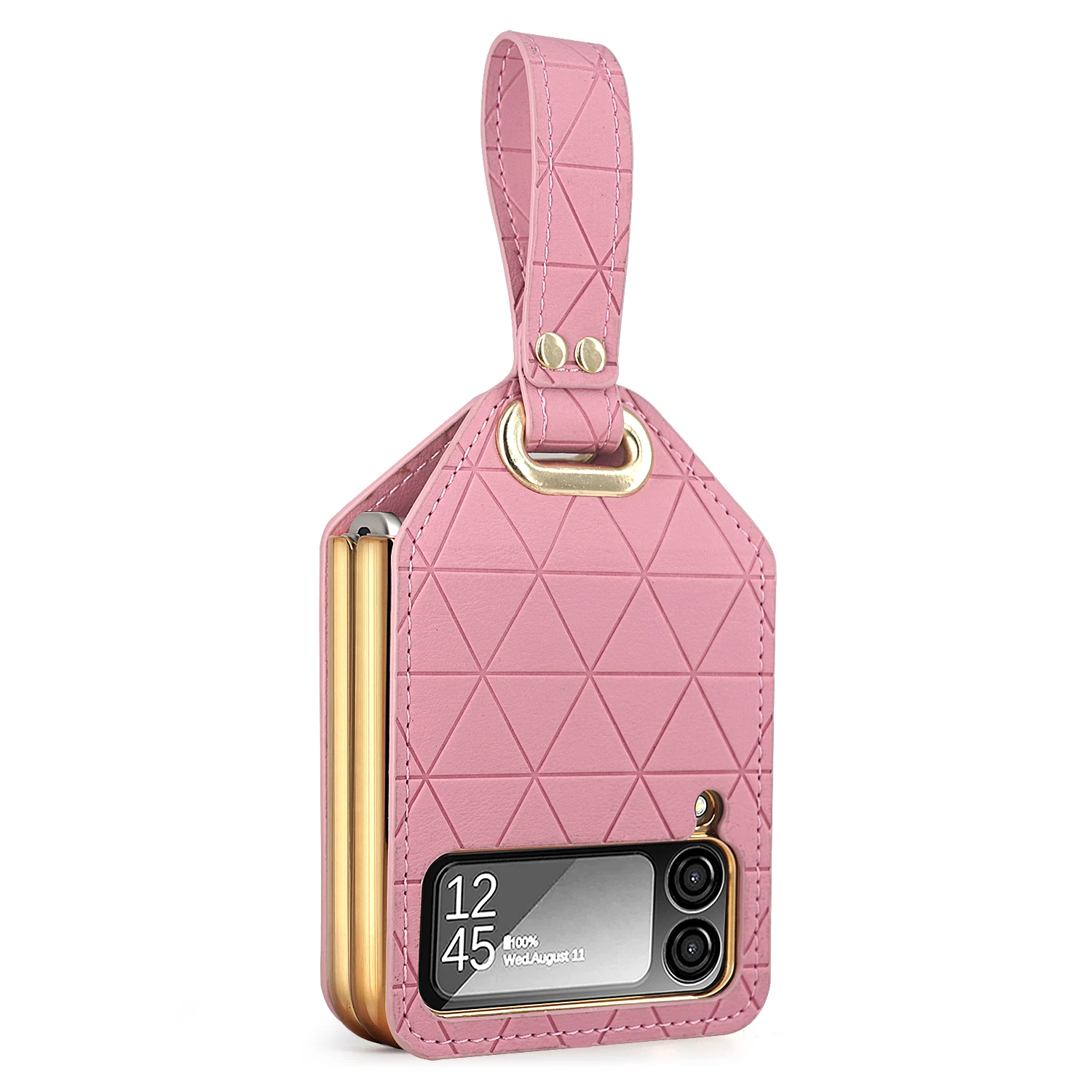 Vietao-Pink-color-z-flip-4-3-Luxury-leather-phone-cover-case-for ...