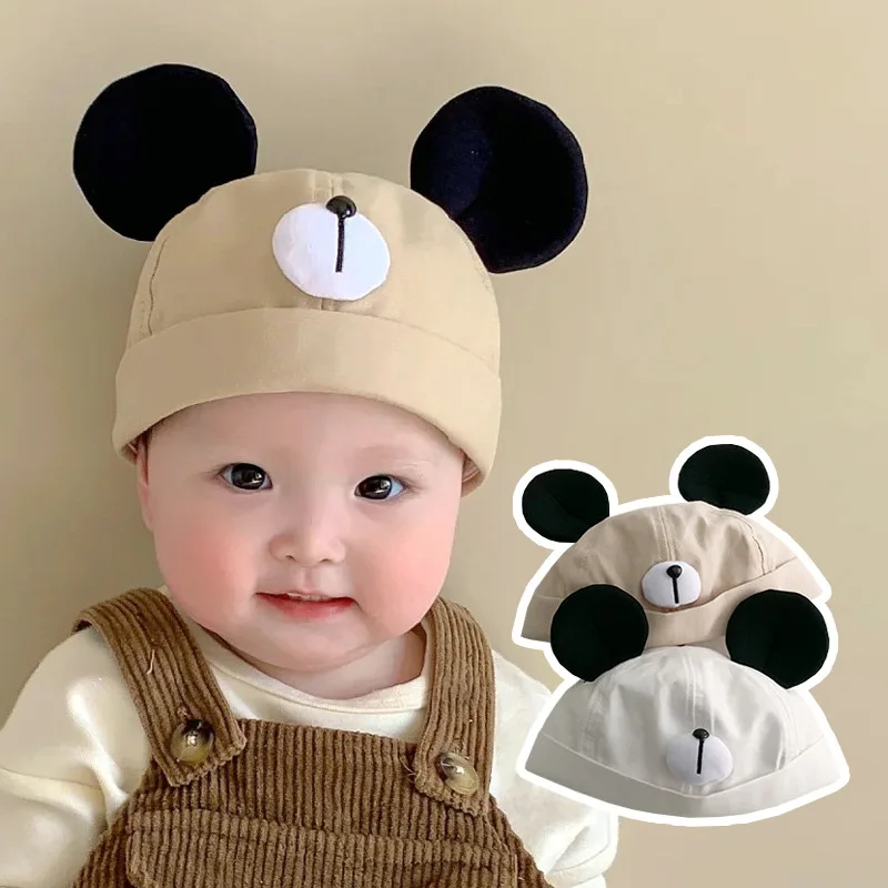 Cute-Bear-Baby-Brimless-Hat-Cartoon-Ear-Infant-Docker-Cap-Summer-Solid ...