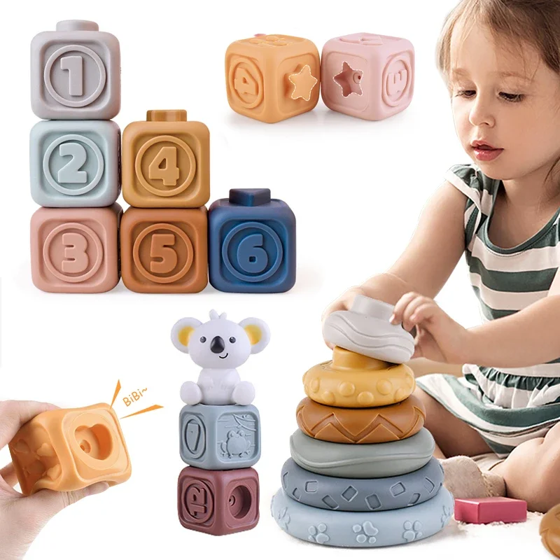 Baby-Silicone-Building-Blocks-Montessori-Toys-for-Babies-Squeeze ...