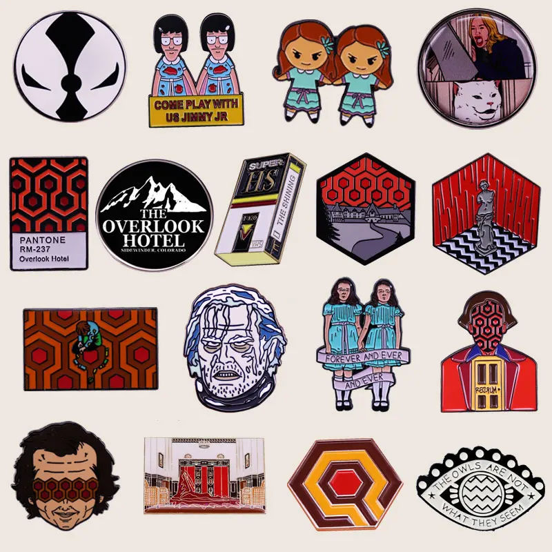 Creative-Horror-Movie-Badge-Interesting-Cartoon-Thriller-Comics-Enamel ...
