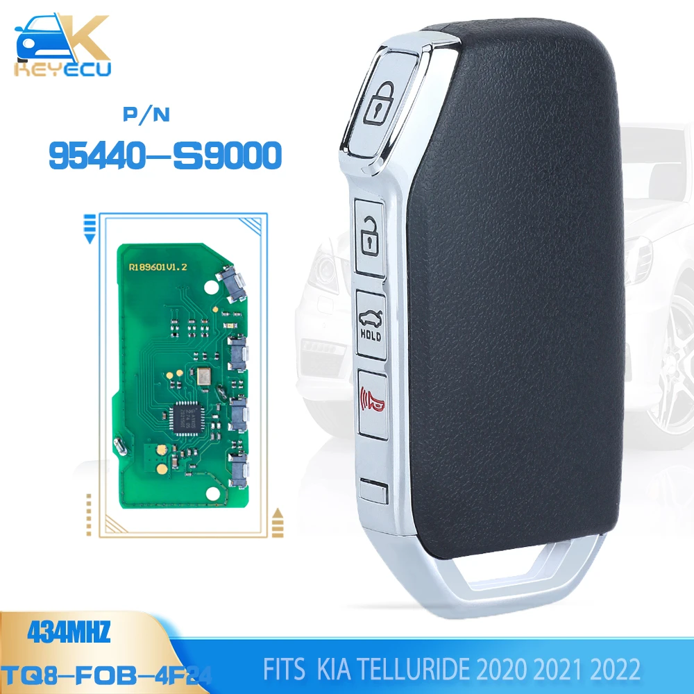 KEYECU 95440 S9000 ,TQ8 FOB 4F24 Smart Remote Key 434MHz Fob for KIA ...