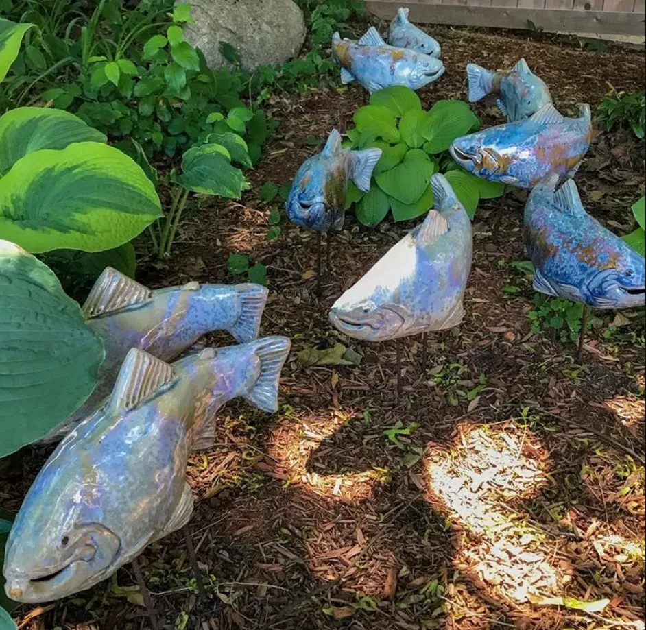 Carillon à vent,décoration de jardin en céramique,1 pièce,ornements de ...