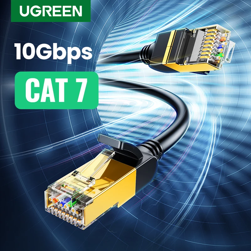 UGREEN-Cable-Ethernet-Cat-7-plano-de-alta-velocidad-STP-Gigabit-RJ45 ...