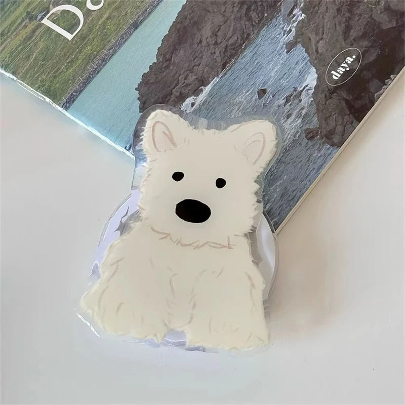 Korean Cute Puppy Magnetic Holder Grip Tok Griptok Phone Stand Holder ...