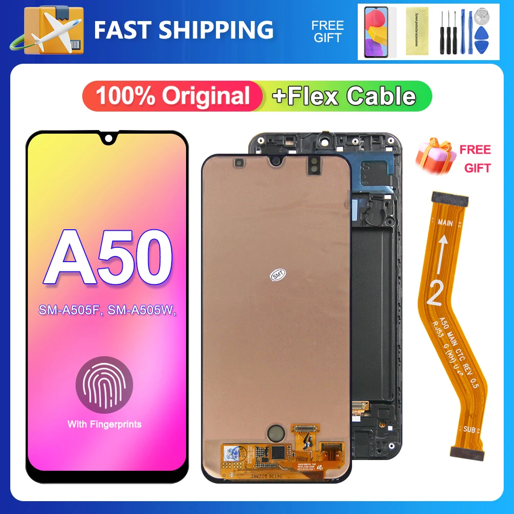 6.4”Original Screen For Samsung Galaxy A50 LCD Screen SM A505FN/DS A505 ...