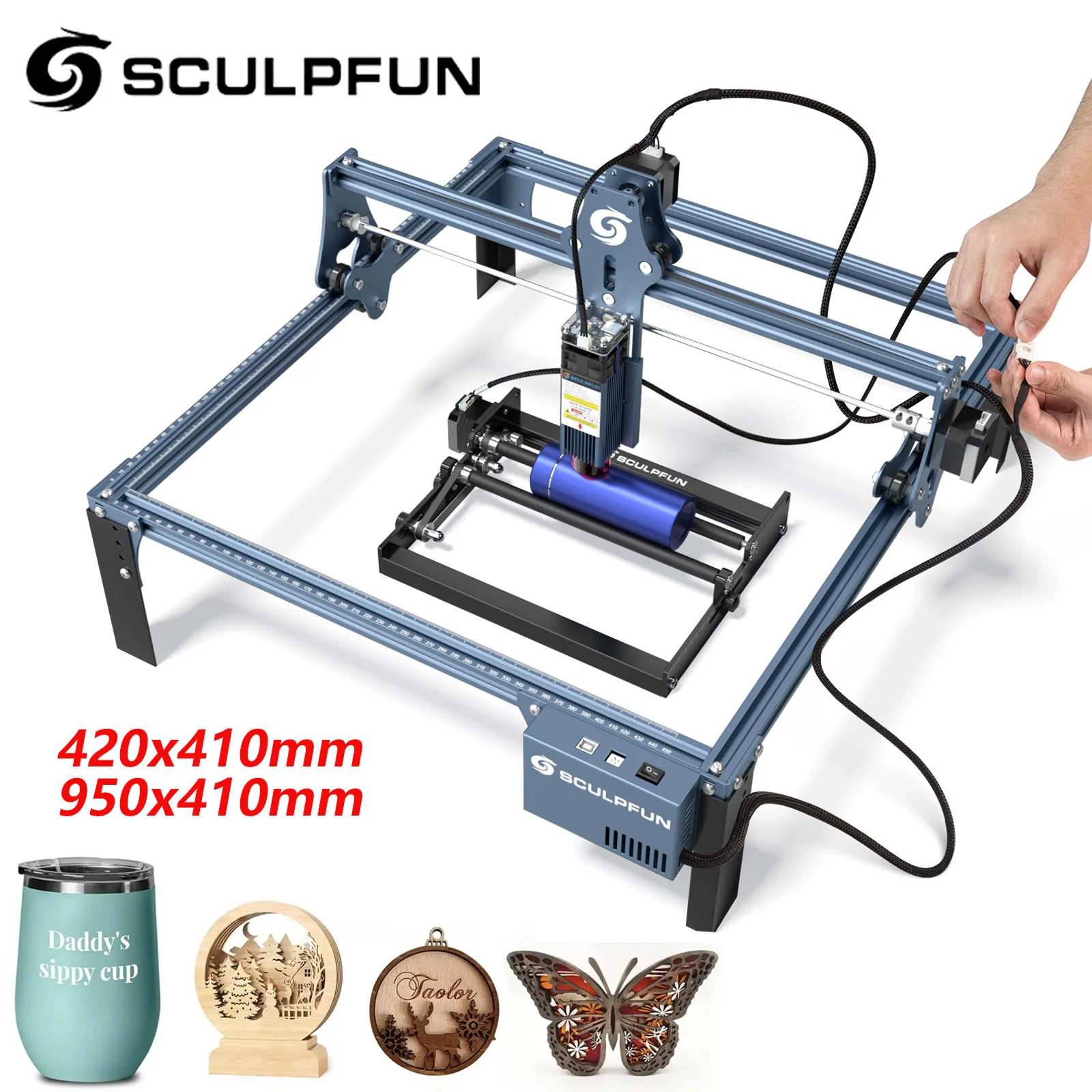 sculpfun-s9-laser-engraving-machine-90W-Effect-cutting-laser-engraver ...