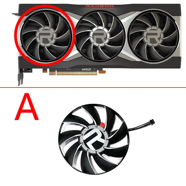 Cooling Fan AMD RX6900XT GPU FAN 80MM 4PIN AUB0812VD-00 For ASUS XFX ...