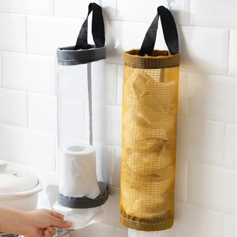 Trash-Hanging-Storage-Bags-Wall-Mount-Plastic-Bag-Holder-Dispenser ...