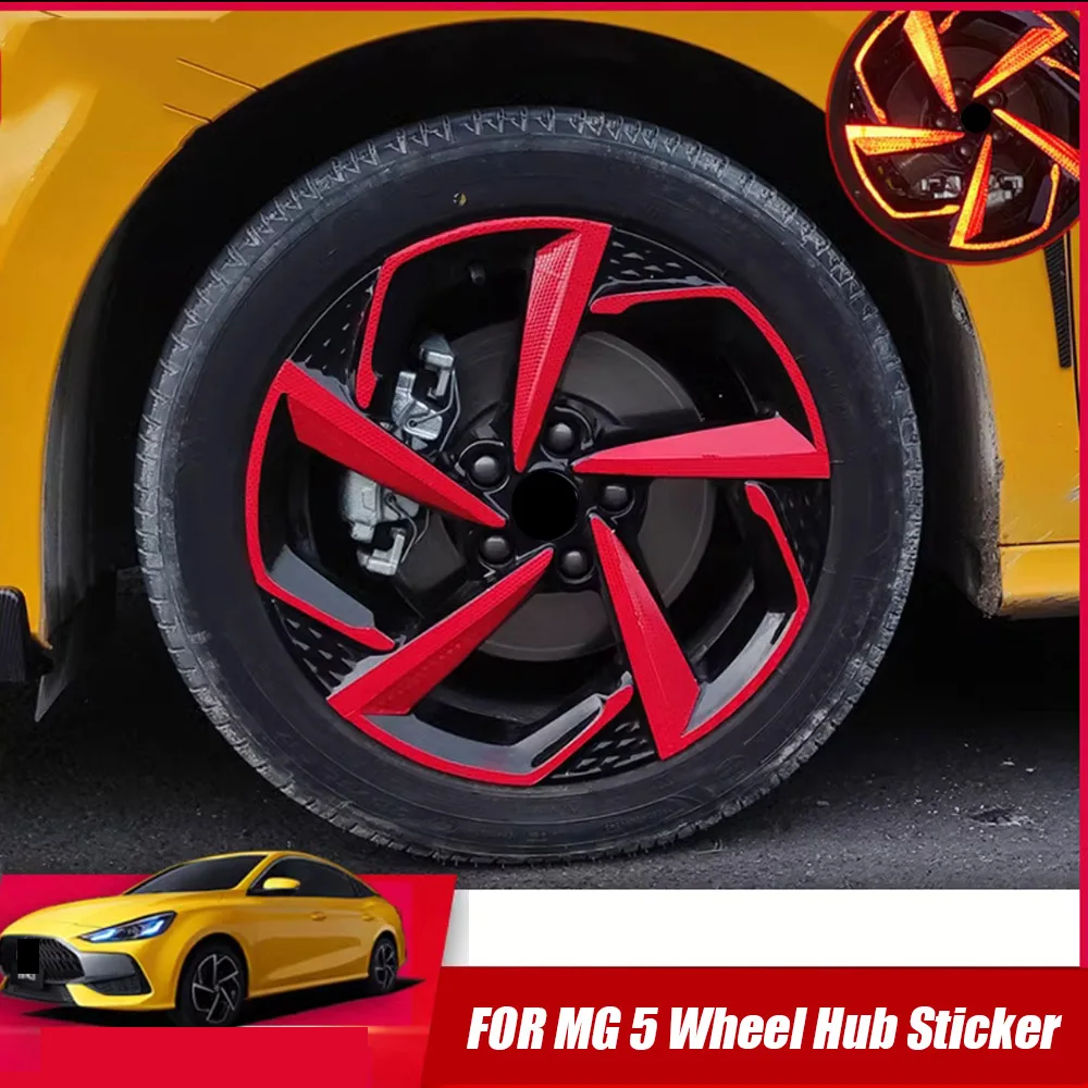 FOR-MG-5-MG5-2021-2023-Carbon-Black-Car-Special-Wheel-Hub-Sticker-Rim ...
