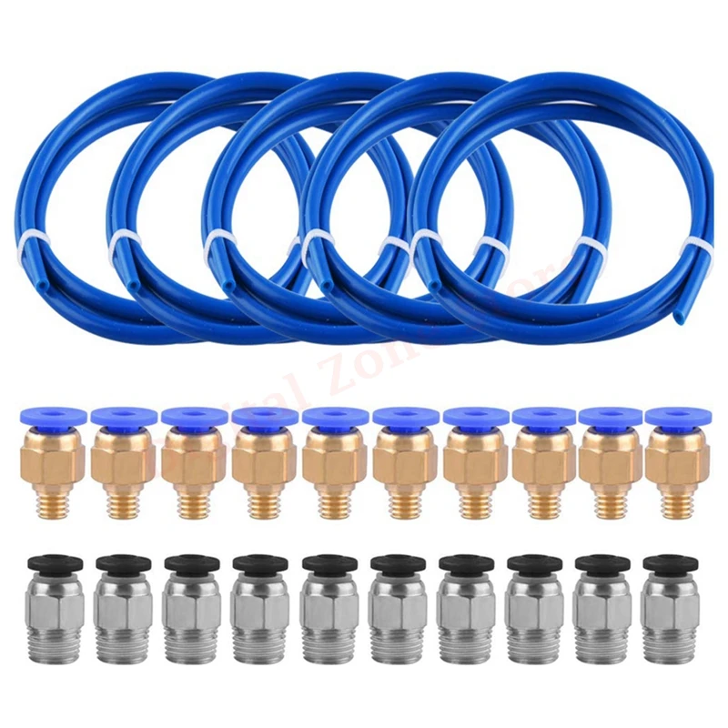 5Pcs-1M-Tube-Blue-PTFE-Tubing-with-10Pcs-PC4-M6-and-10Pcs-PC4-M10 ...