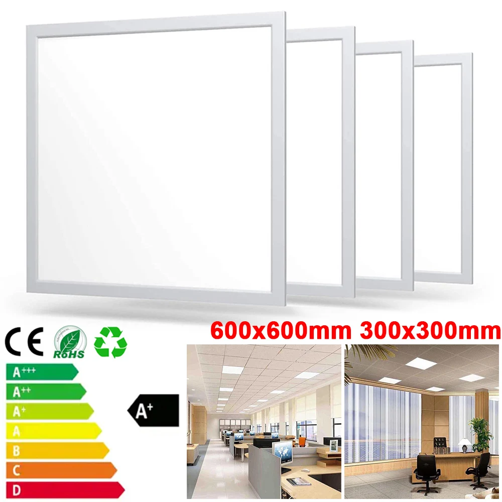 25W-50W-LED-Flat-Panel-Light-Fixture-6000K-Indoor-Recessed-Ceiling ...