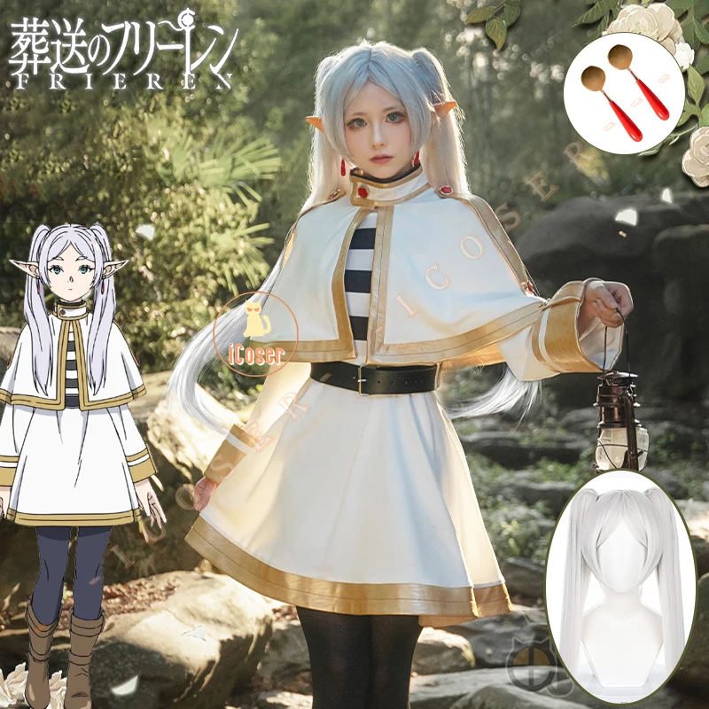 Anime-Frieren-Beyond-Journey-s-End-Frieren-Cosplay-Costume-Wig-Dress ...