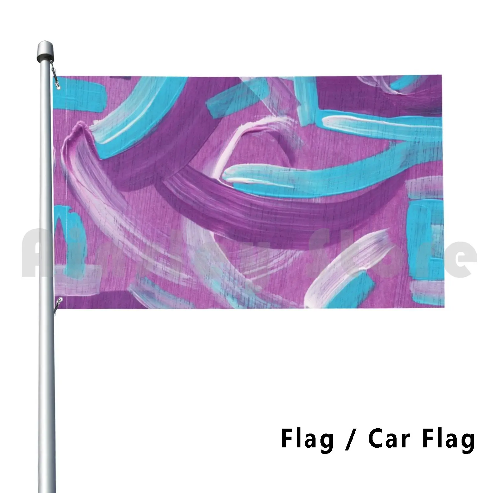 Ultra-Violet-Teal-Abstract-Painting-Outdoor-Decor-Flag-Car-Flag-Ultra ...