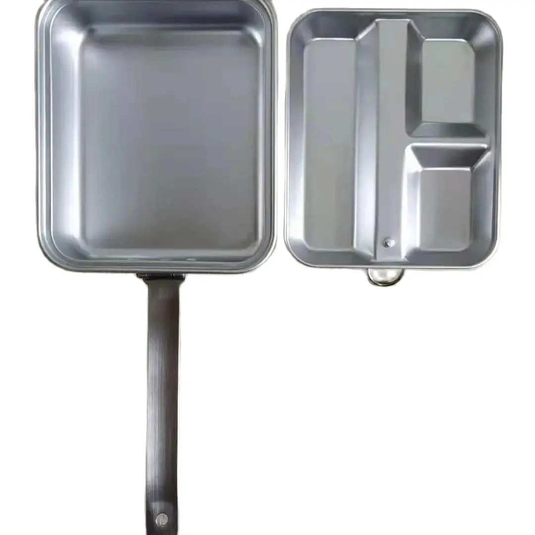 Army-Style-Outdoor-Cookware-Mess-Tin-Camping-Fry-Pan-Mess-Kit ...