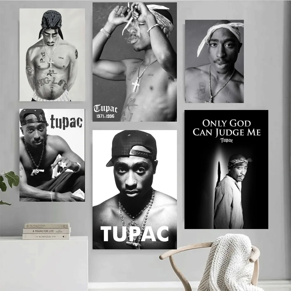Rapper-2pac-Tupac-Shakur-Poster-Home-Office-Wall-Slaapkamer-Woonkamer ...