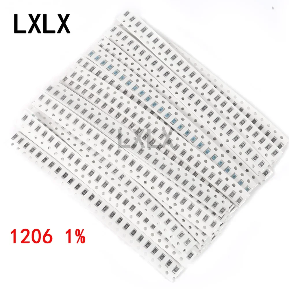 100Pcs-SMD-1206-Resistors-0ohm-10M-Ohm-1-4W-1-High-Precision-Film-Chip ...