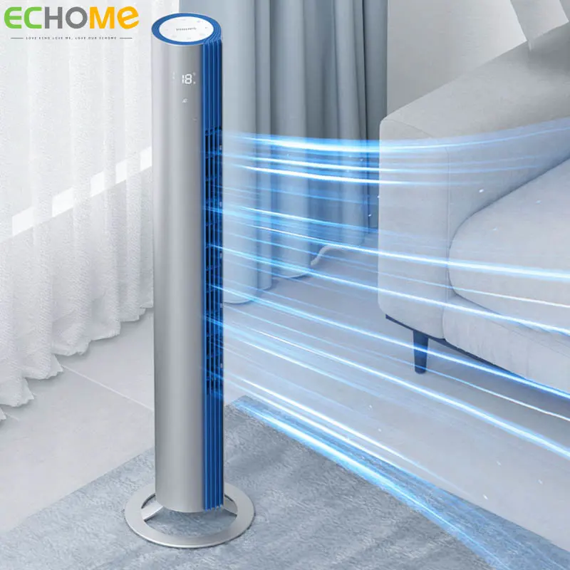 Bladeless Tower Fan Household Mute Intelligent Remote Control Floor Fan ...